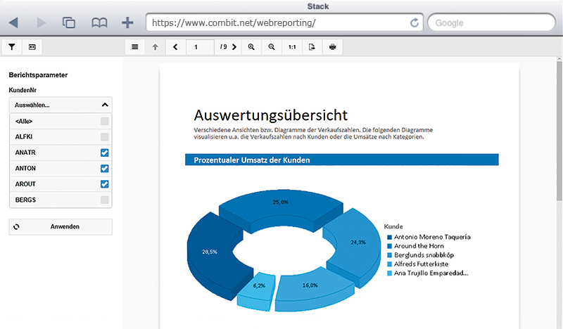 Web And Cloud Reporting Für Aspnet Mvc Core Mit List And Label