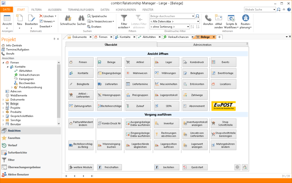 cosmolink Business Solution für combit CRM